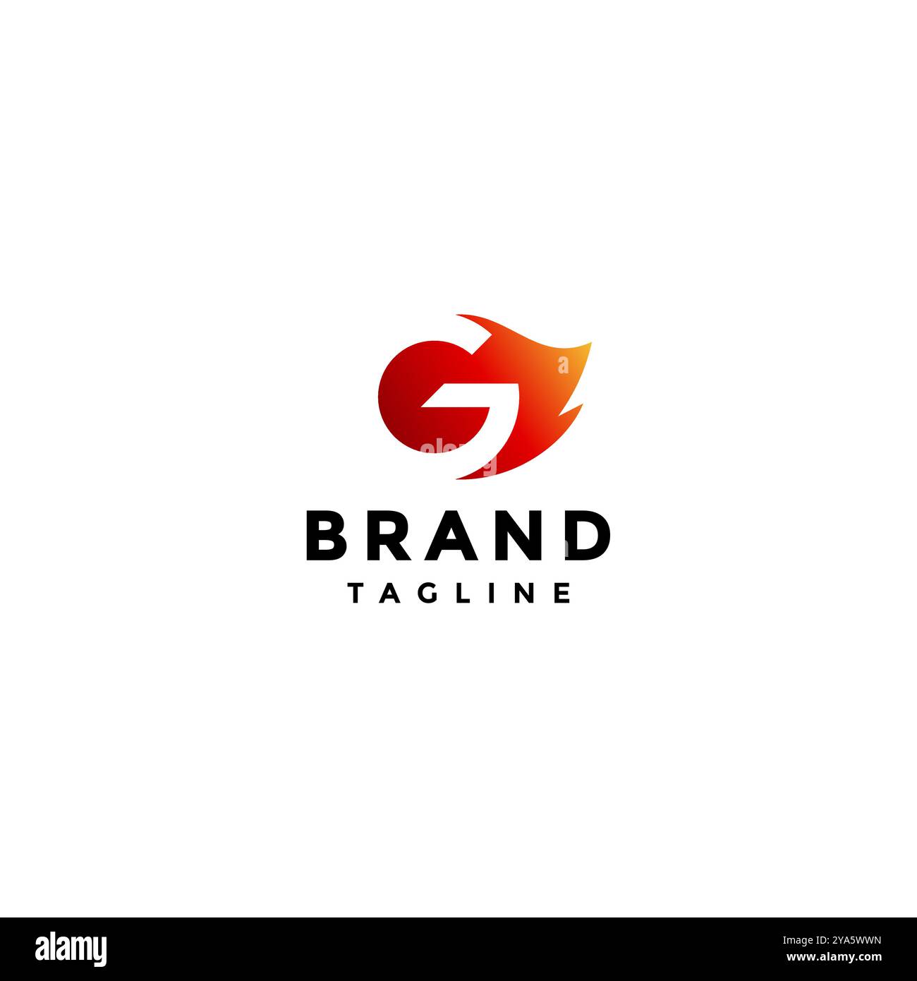 Initial Letter G Fiery logo Design. Fire Symbol With G Letter ...