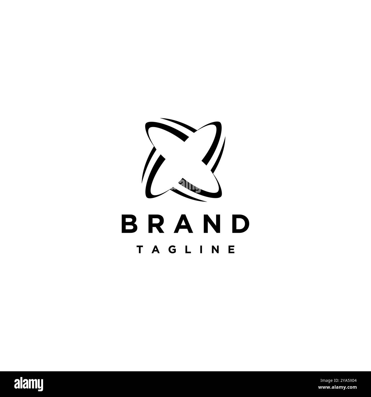 Rotating line logo design creates a minimalist abstract simple ...