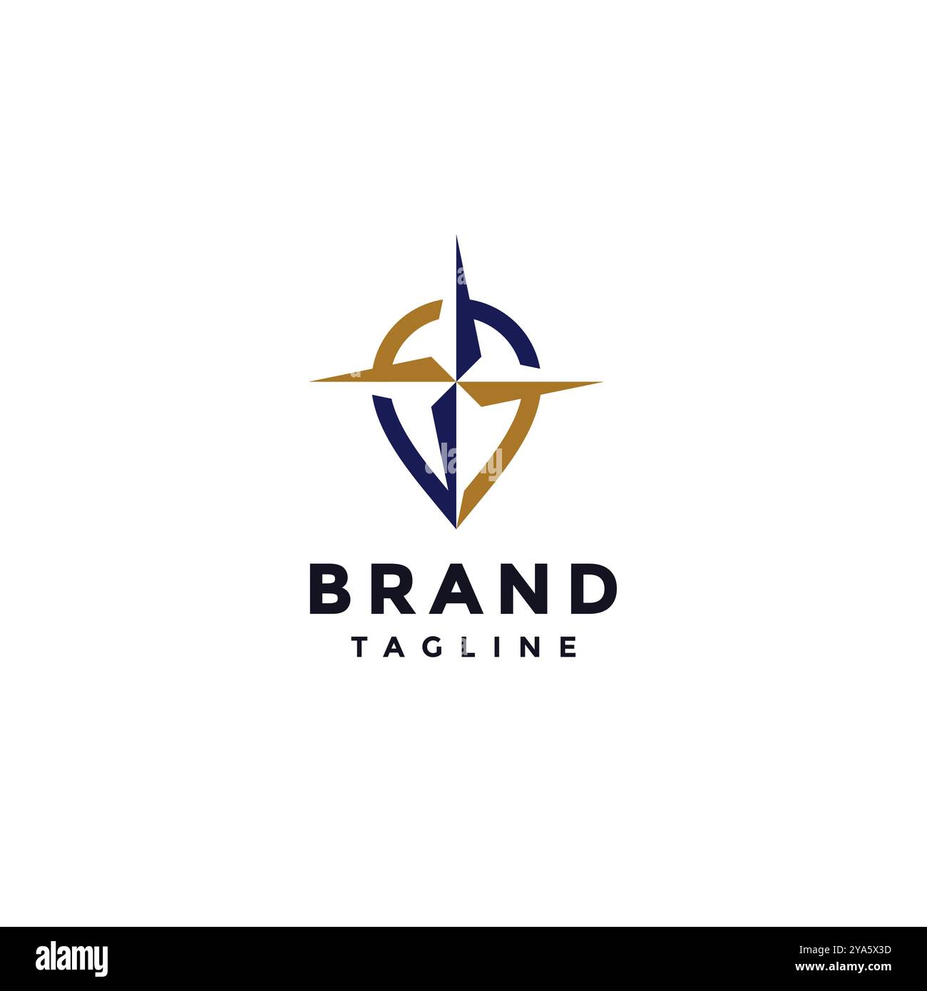 Compass Symbol Inside Pin Icon Logo Design. Compass And Hot Spot Icon ...