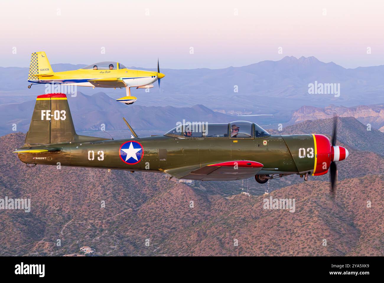 N469WT NANCHANG CHINA CJ-6A and N283CB Van's RV-8 air to air over the ...