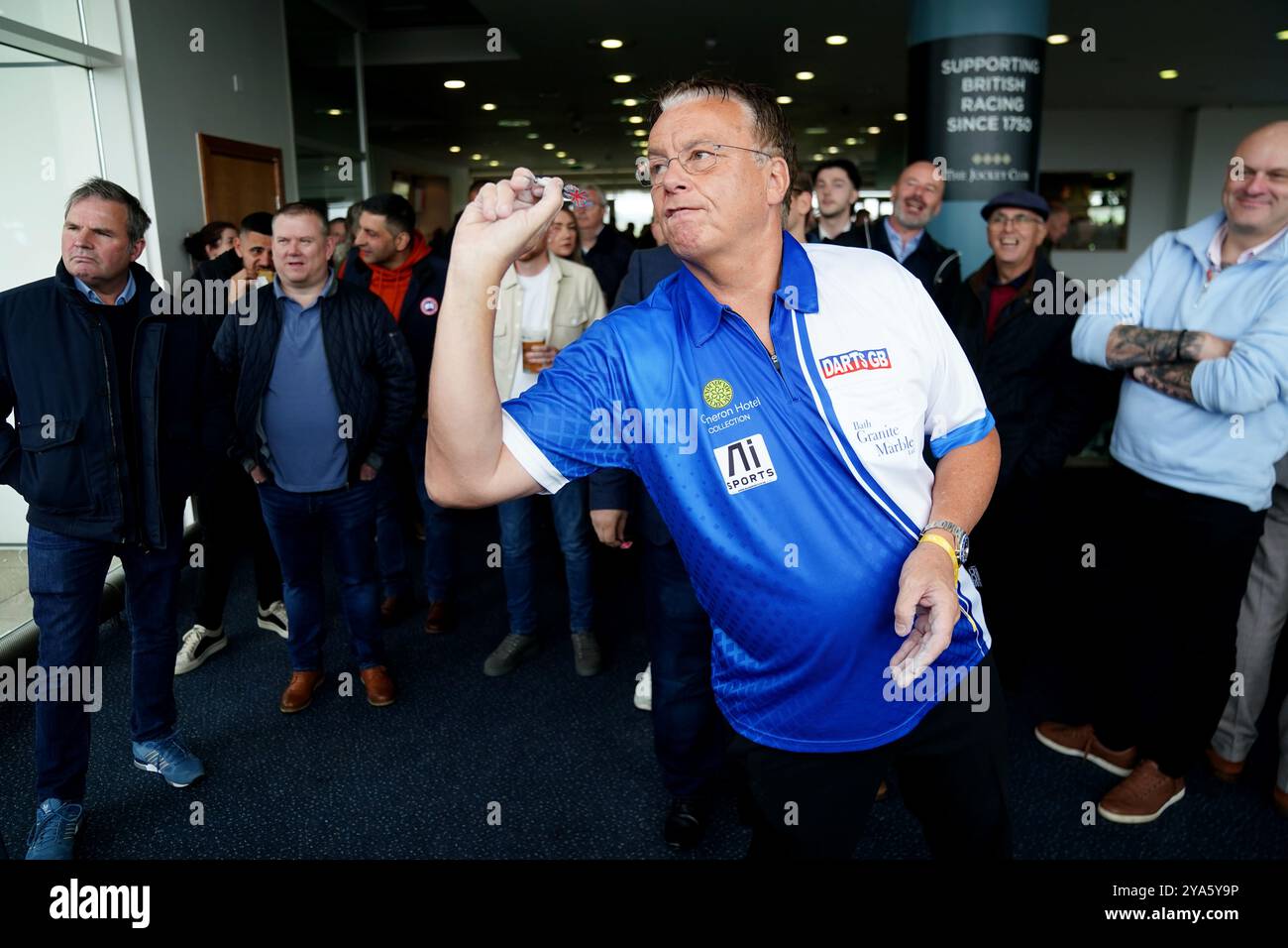 Former professional darts player Keith Deller during Dubai Future ...