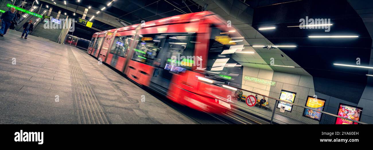 Tram at the Main Station Stop Stock Photo - Alamy