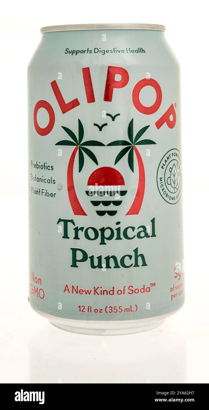 Winneconne, WI - 3 August 2024: A can of Olipop new kind of soda ...
