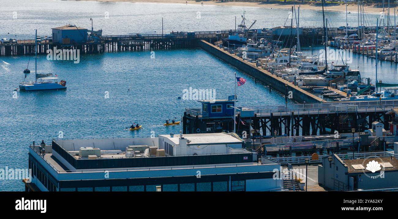 Aerial View of Monterey Waterfront with Marina and Pier Stock Photo - Alamy