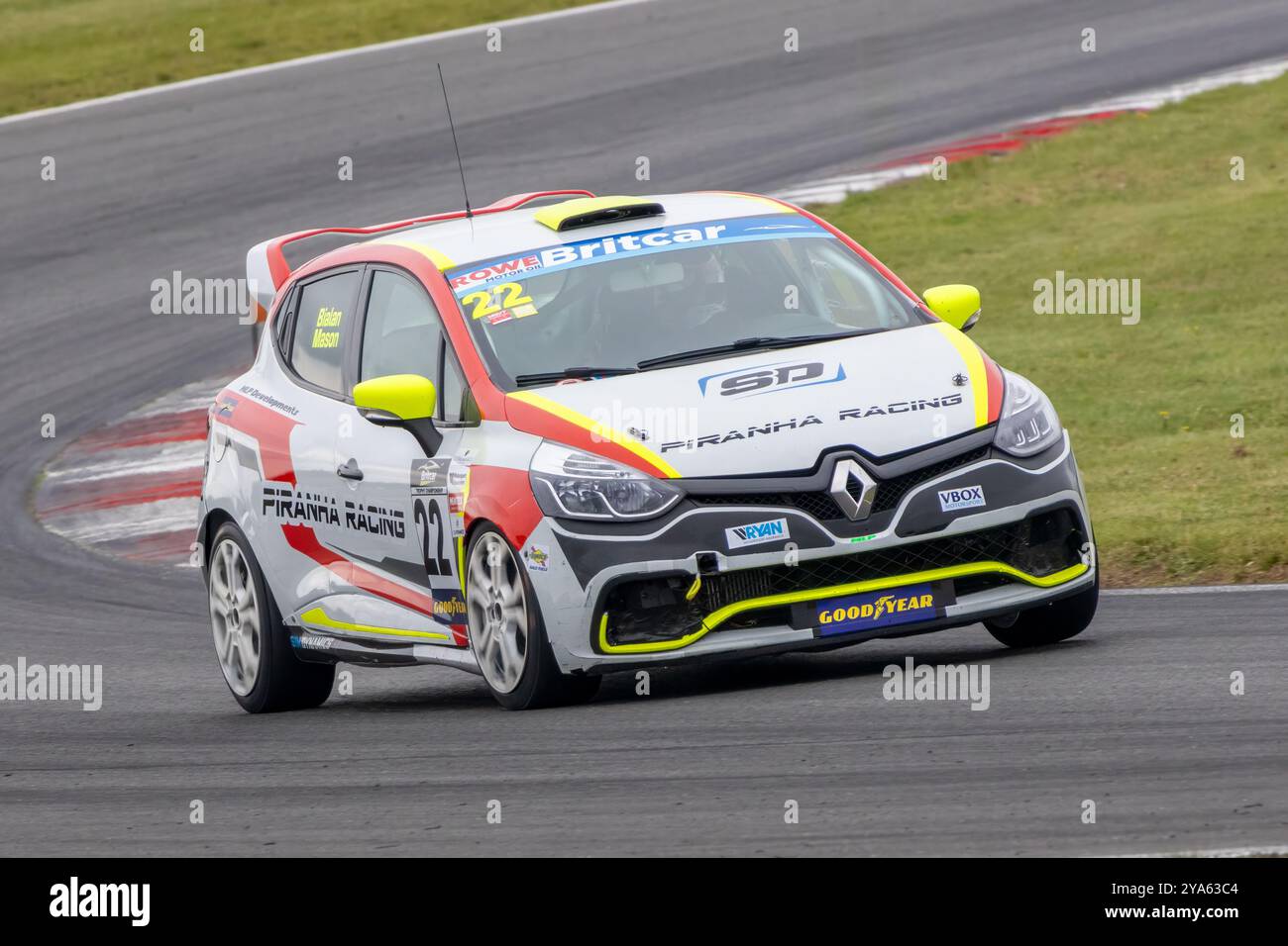 Chris Bialan / Simon Mason Sim Dynamics Renault Clio Cup Gen 4 car during the 2023 Rowe Britcar ...