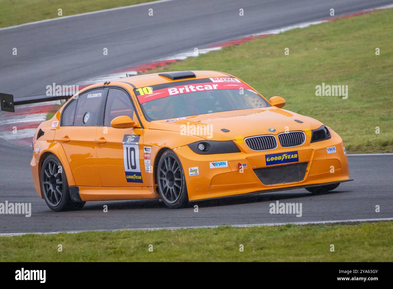 Lee Goldsmith in his BMW M3 E90 Britcar racer during the 2023 Rowe ...