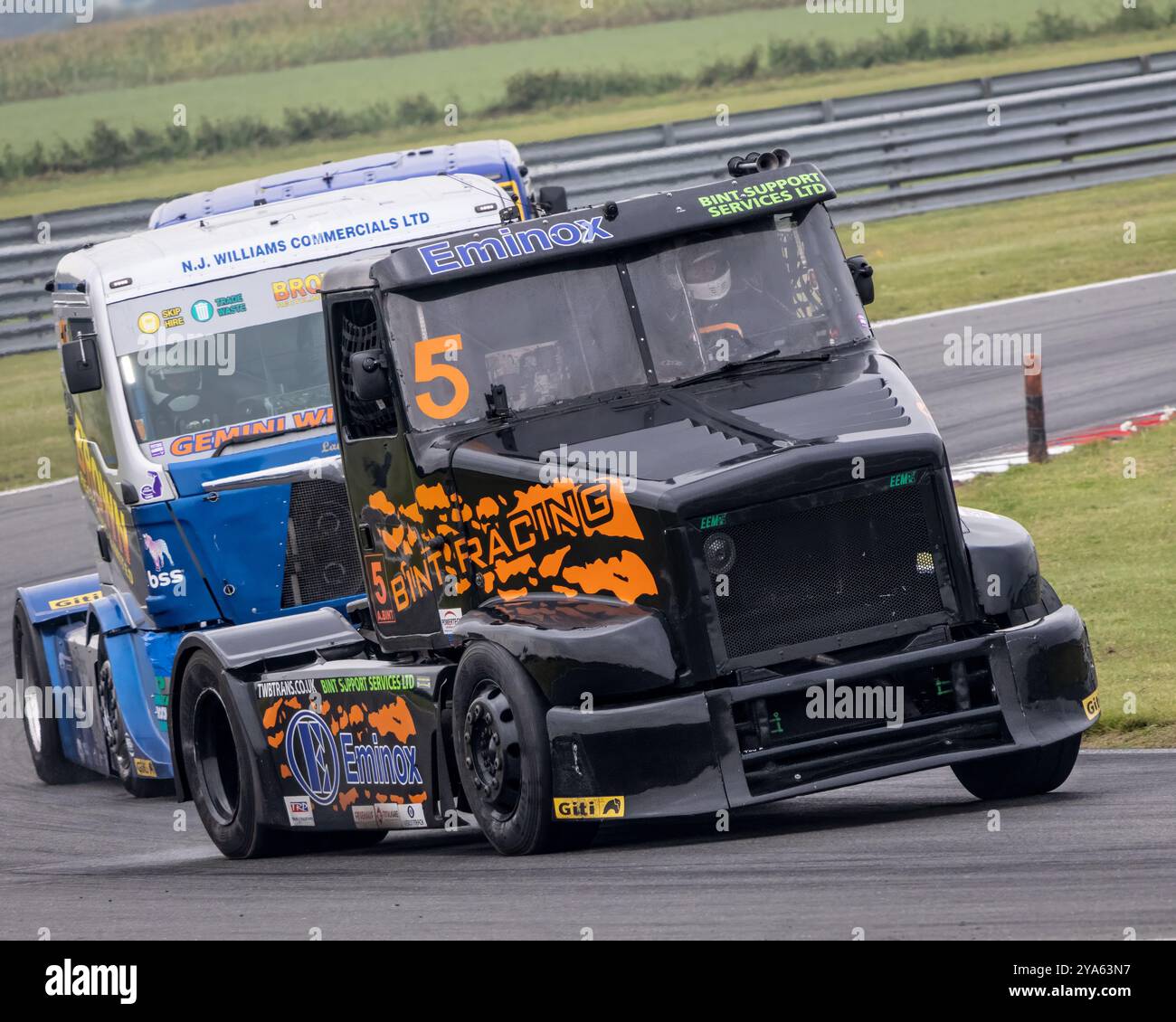 Adam Bint in his Volvo White Aerodyne during the 2023 British Truck ...