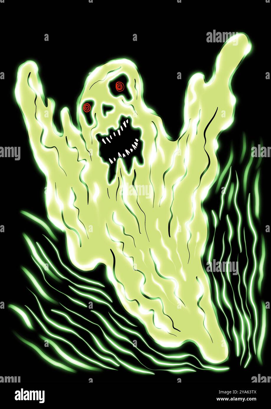 halloween monster creature vampire illustration graphic Stock Photo - Alamy