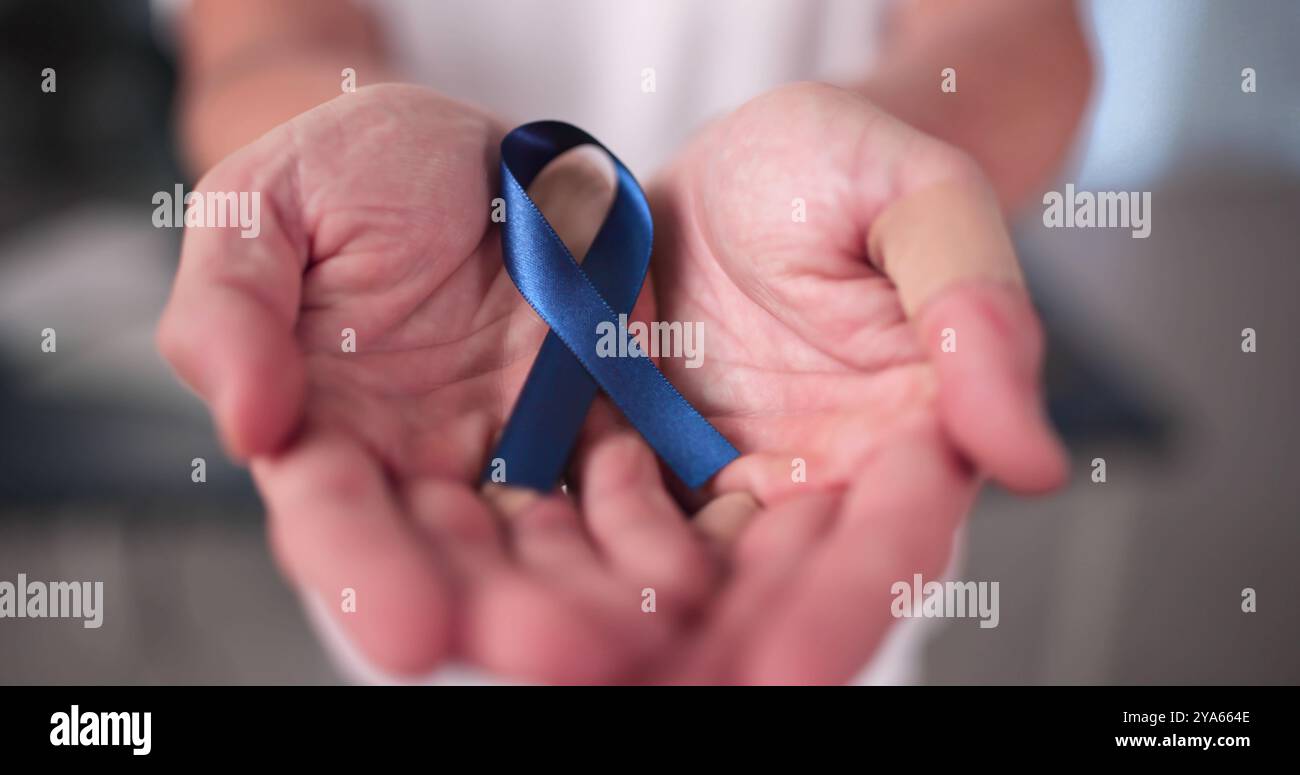 Prostate Cancer Blue November. Disease Survivor Patient Stock Photo - Alamy