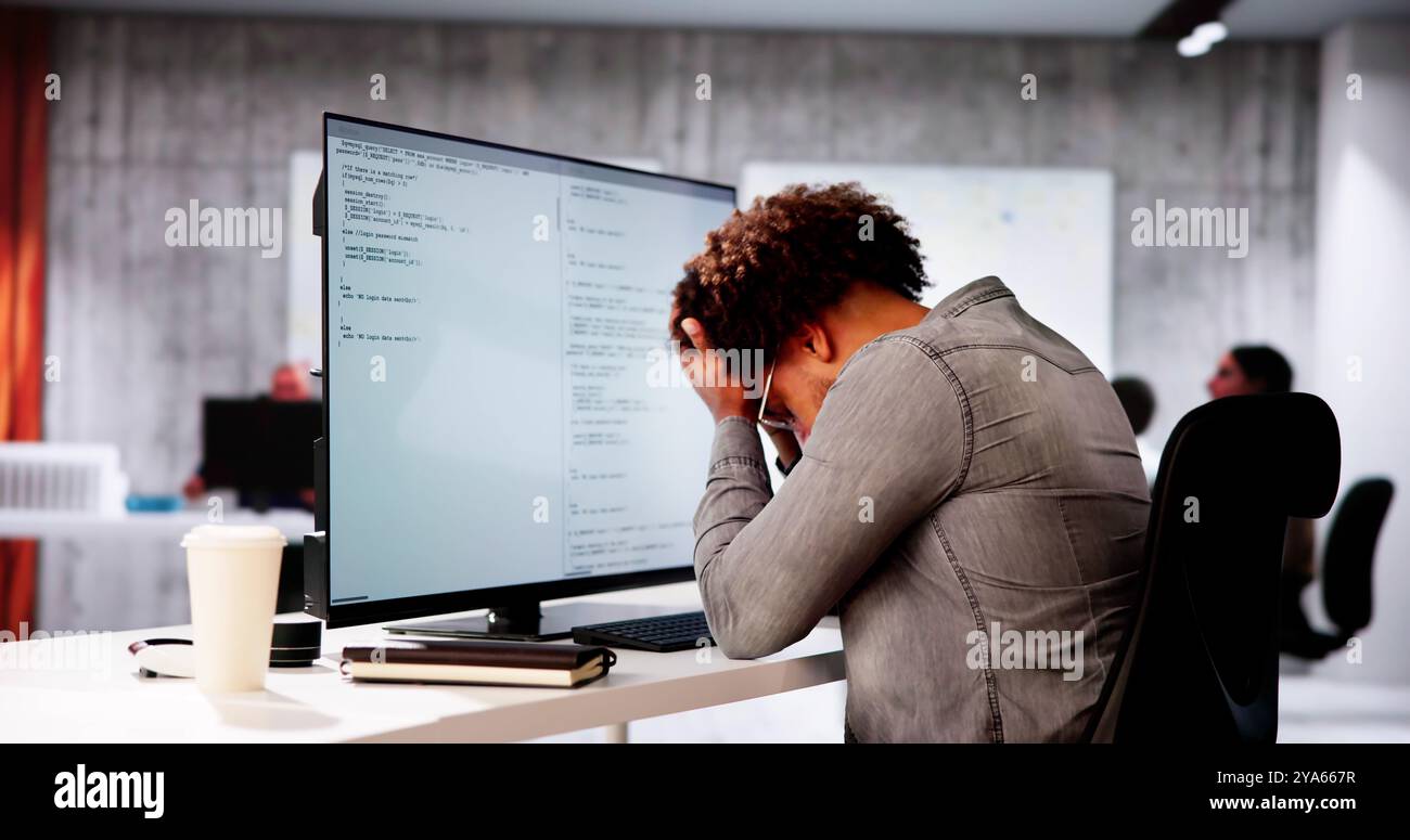 Unhappy sad developer programmer hi-res stock photography and images ...