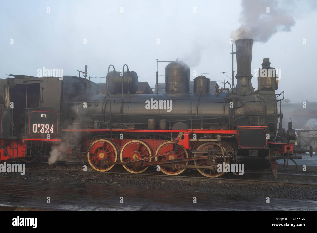 SORTAVALA, RUSSIA - OCTOBER 01, 2024: An old Russian steam locomotive ...