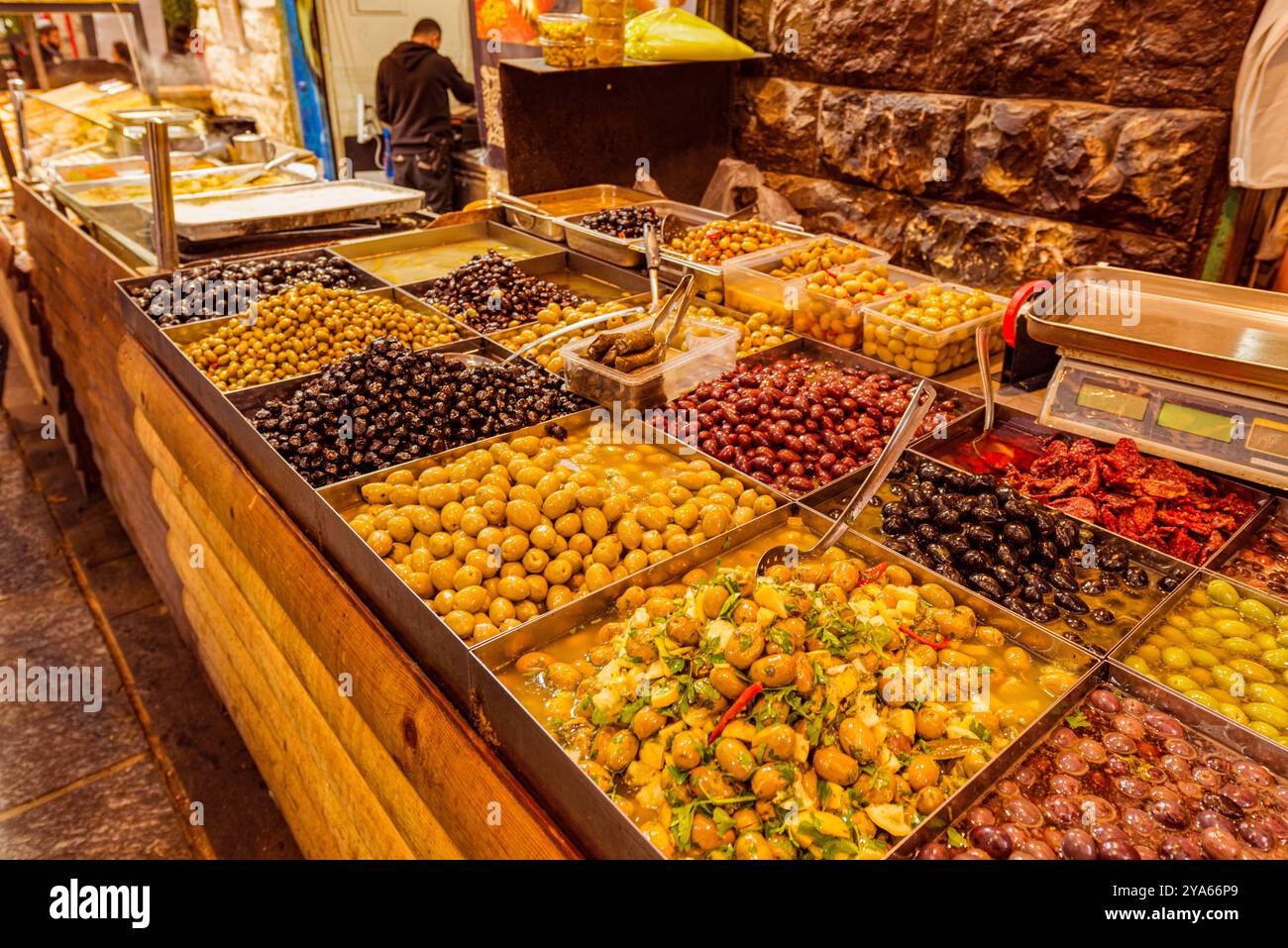 Olive Stall, Mahane Yehuda Market, Jerusalem, Israel, Middle East Stock ...