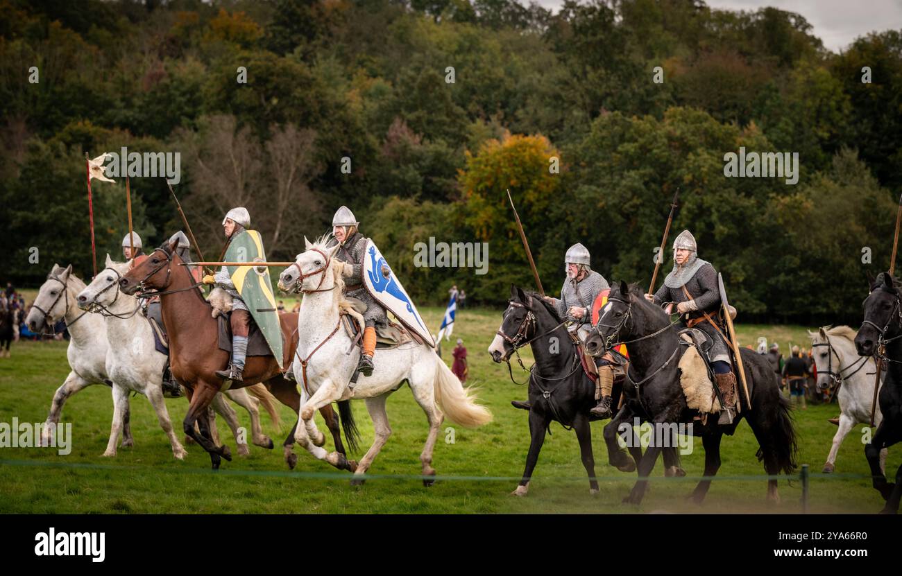 William the Conqueror rides out with his cavalry and troops to take ...