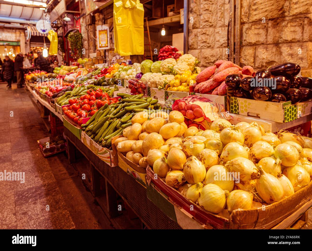 Vegetable Stall, Mahane Yehuda Market, Jerusalem, Israel, Middle East ...