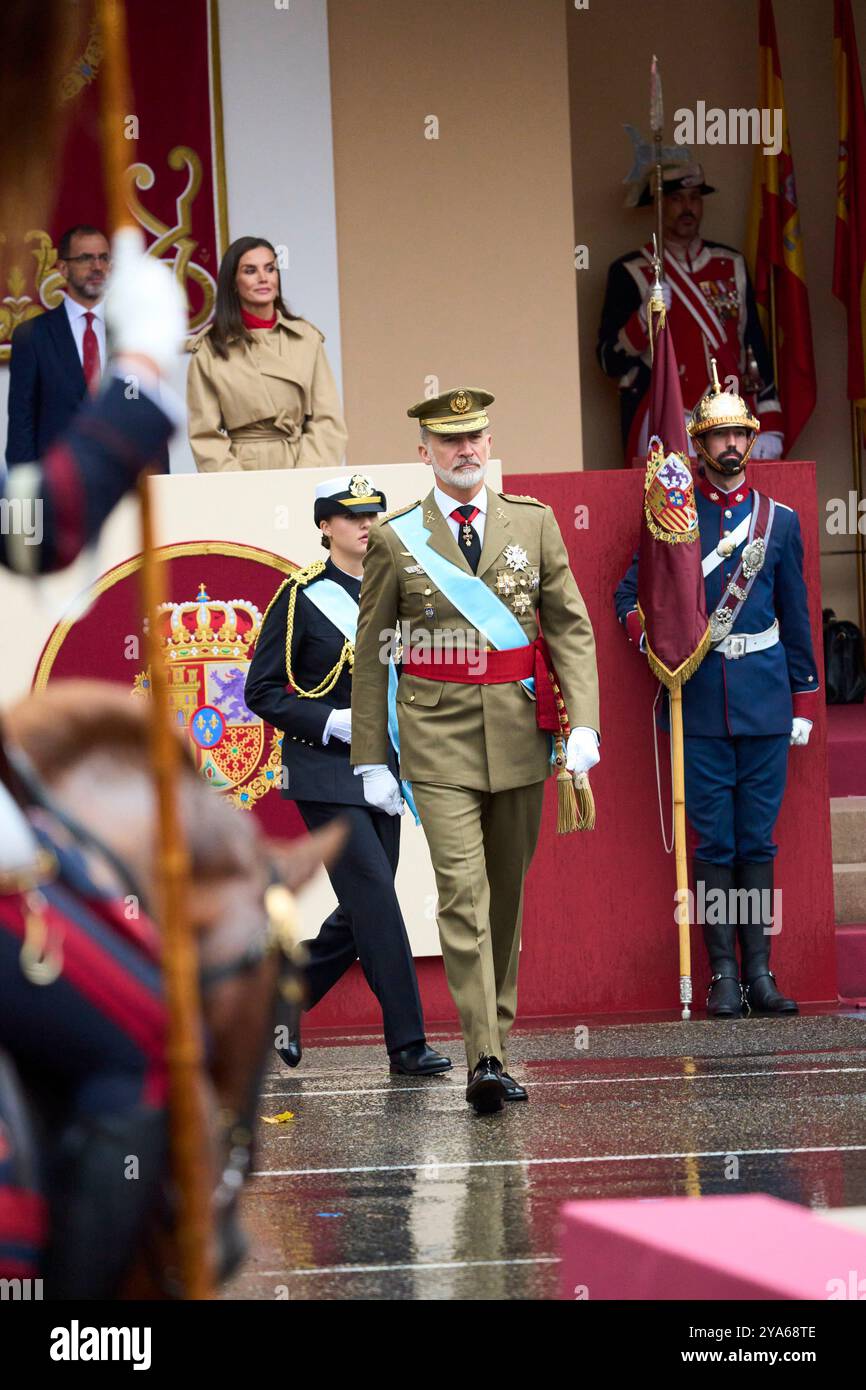 Madrid. Spain. 20241012, King Felipe VI of Spain, Crown Princess Leonor ...