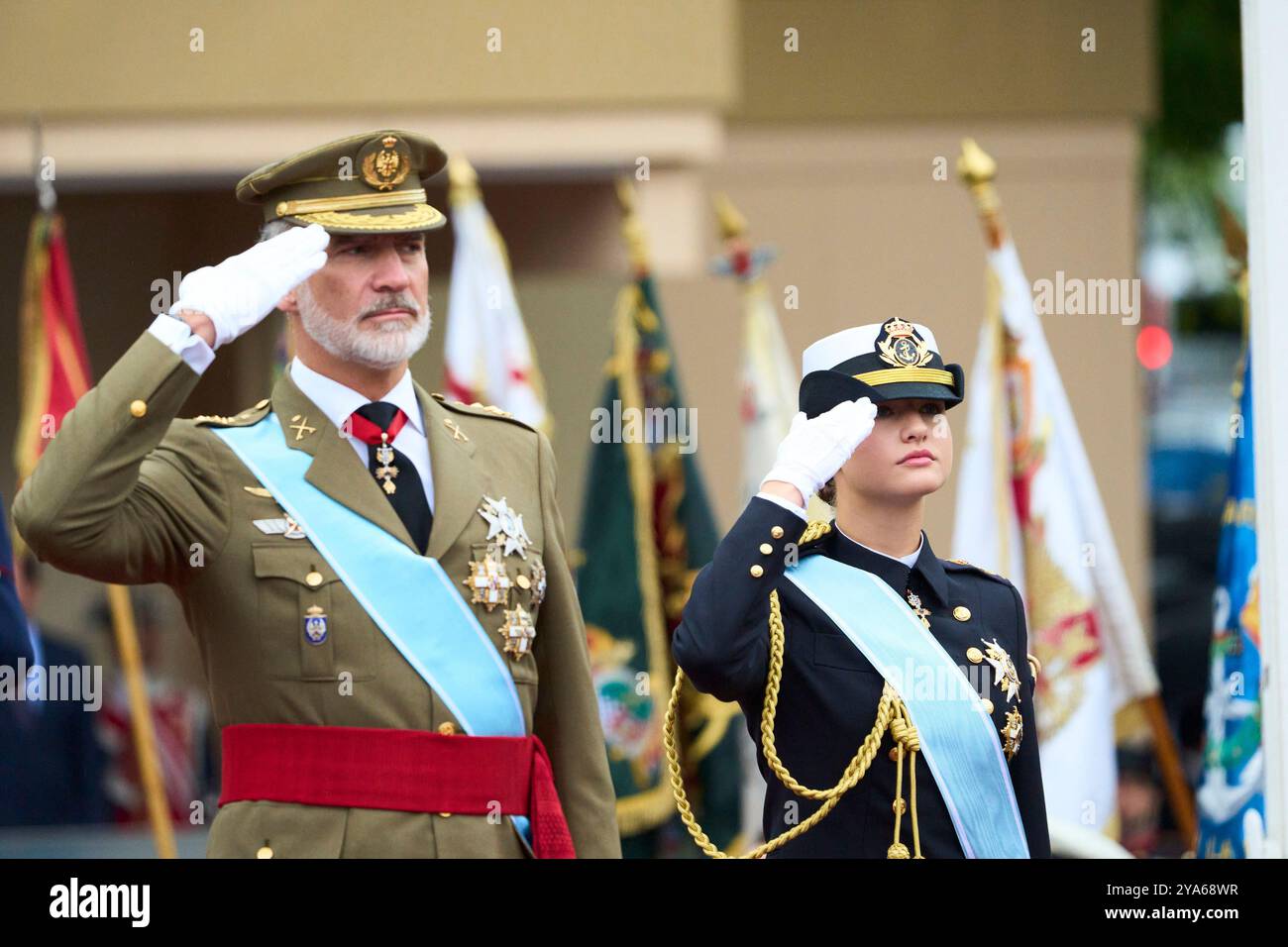 Madrid. Spain. 20241012, King Felipe VI of Spain, Crown Princess Leonor ...