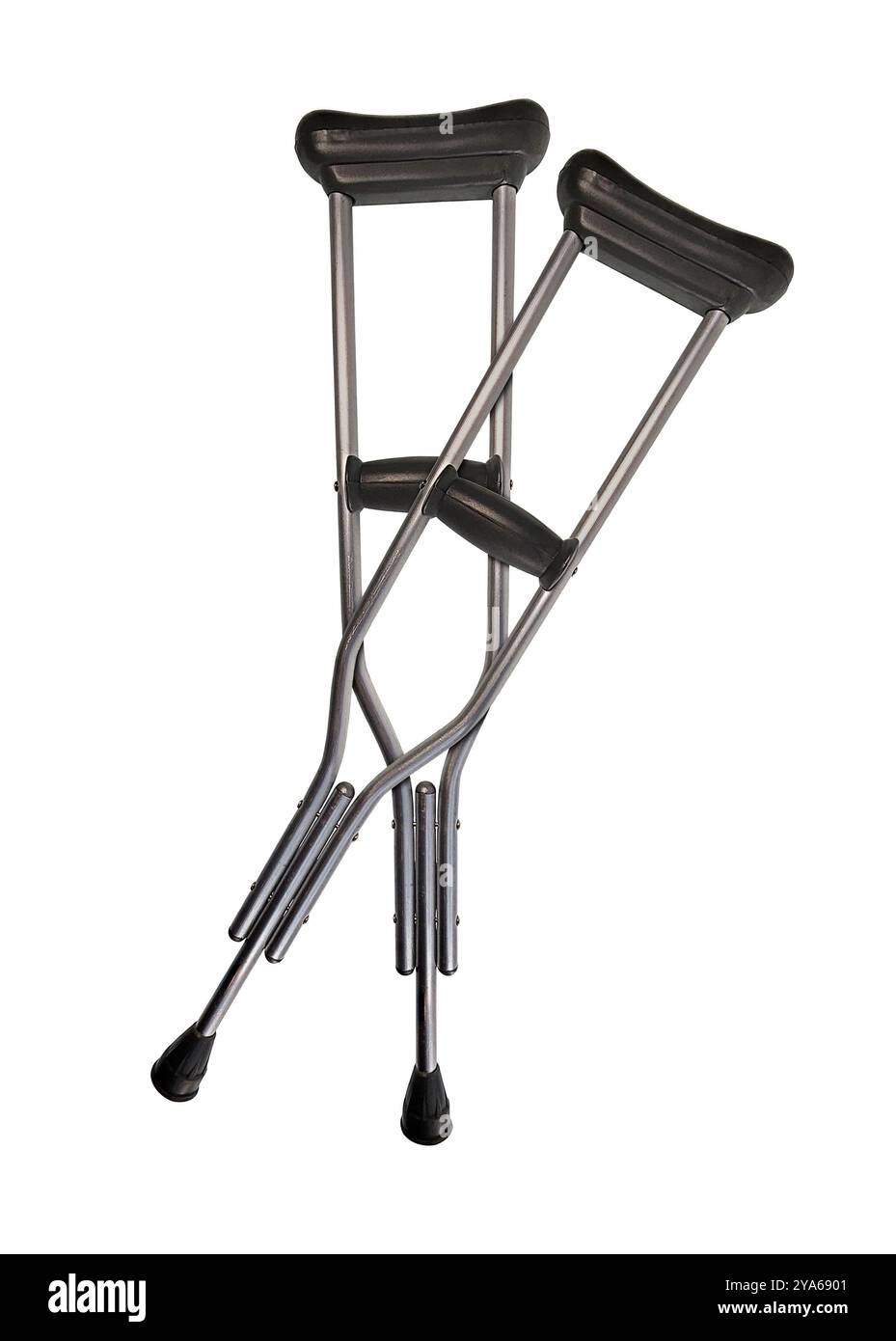 Metal crutches to assist when walking after an injury Stock Photo - Alamy