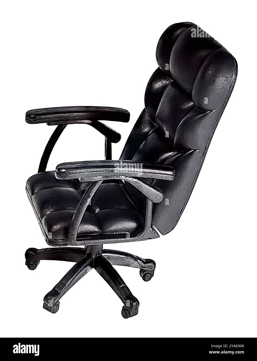 Executive office chair with arm rests for sitting side view Stock Photo ...