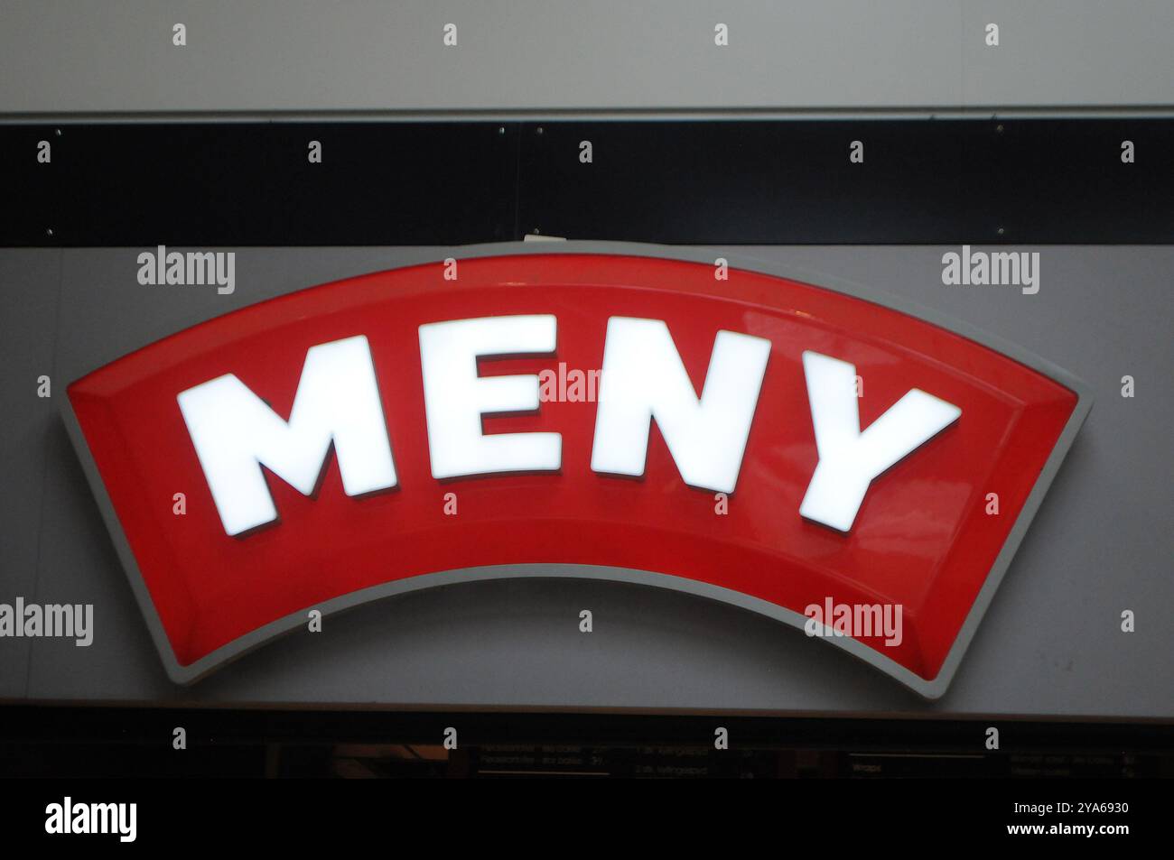 Copenhagen/ Denmark/12 October 2024/ Meny grocery store in danish ...
