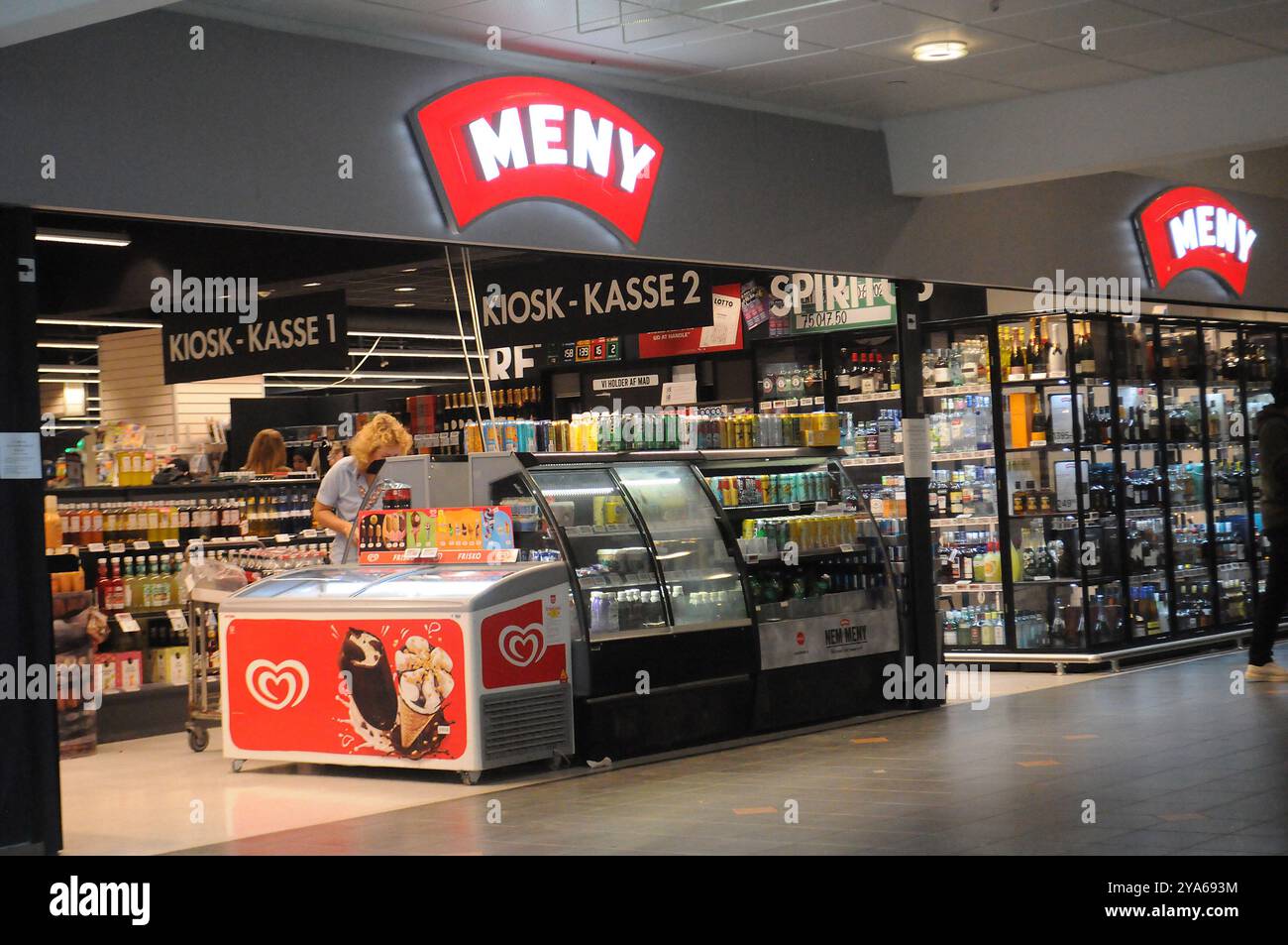 Copenhagen/ Denmark/12 October 2024/ Meny grocery store in danish ...