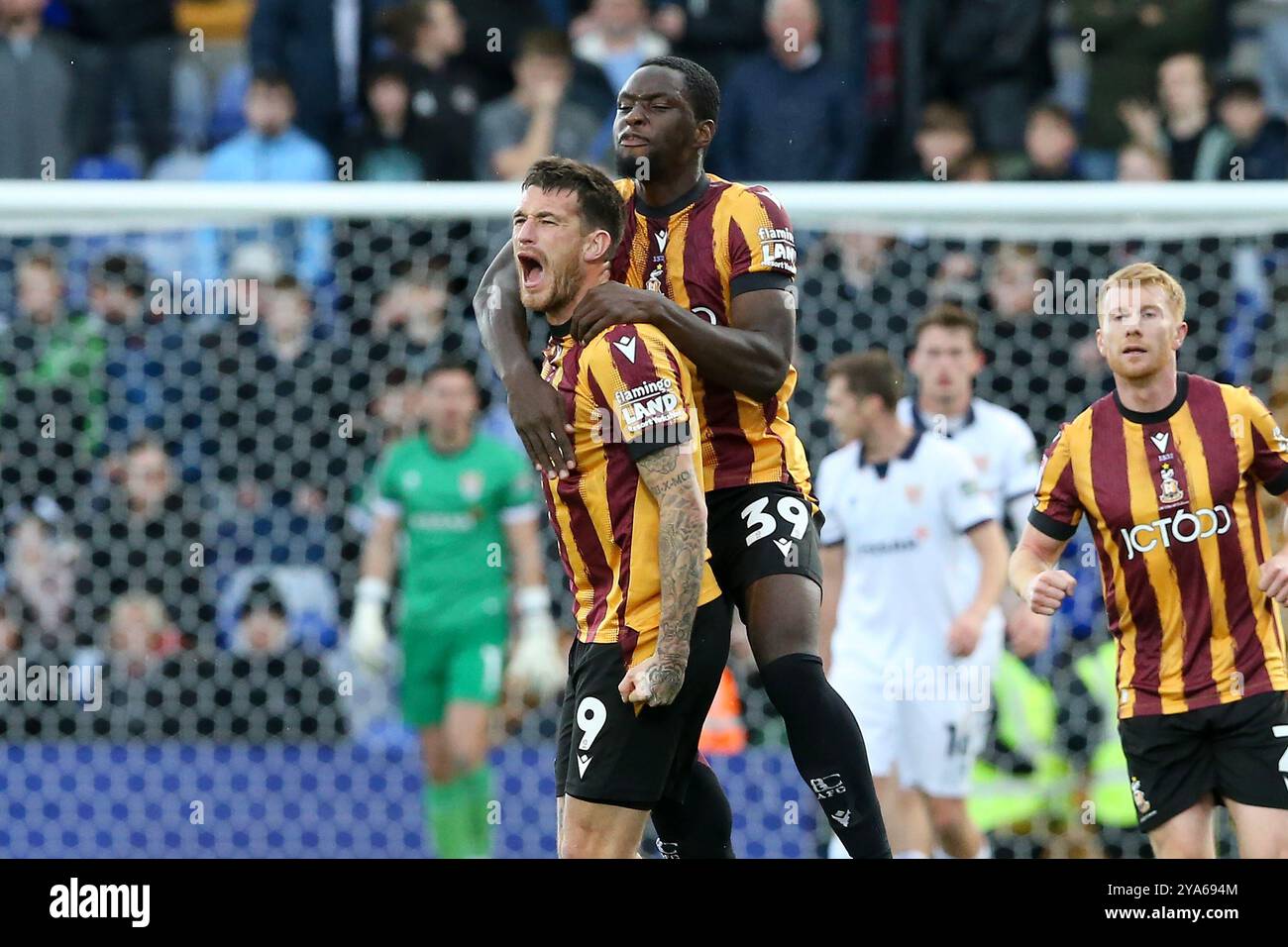Birkenhead, UK. 12th Oct, 2024. Andy Cook of Bradford City (9 ...
