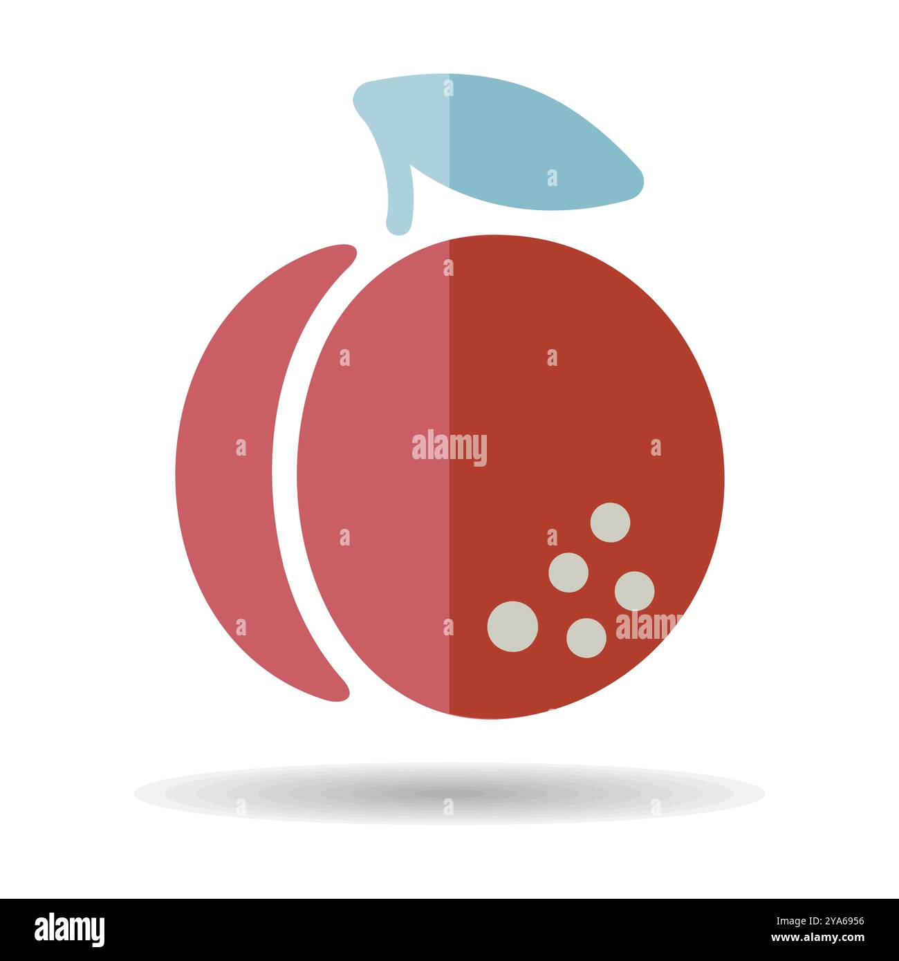Peach vector icon. Graph symbol for food and drinks web site, apps ...
