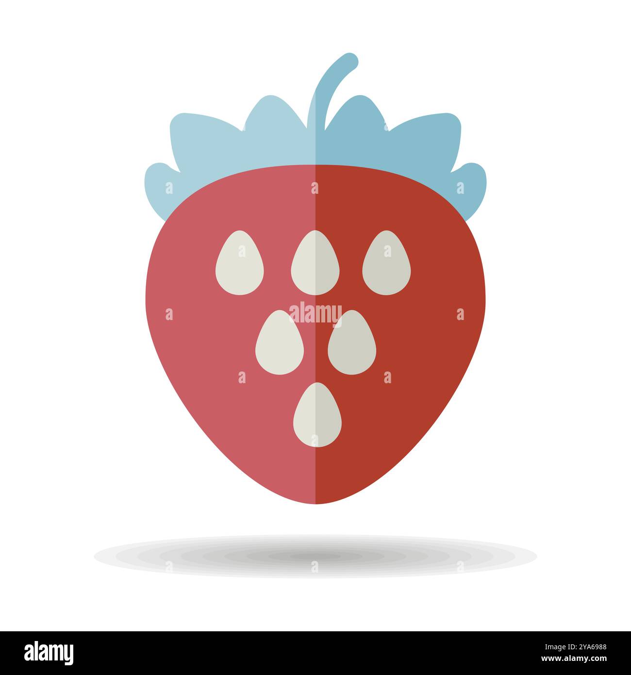 Strawberry vector icon. Graph symbol for food and drinks web site, apps ...