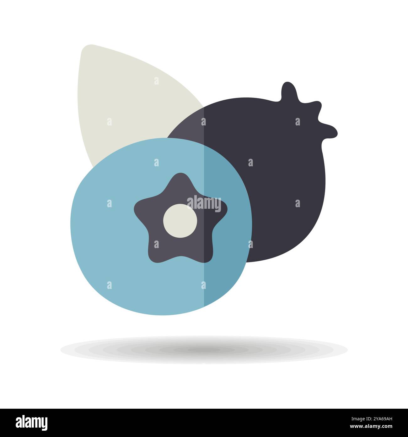 Forest berry sign. Blueberry vector icon. Graph symbol for food and ...