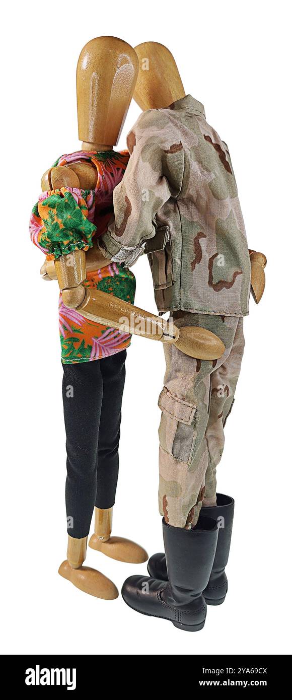 Hugging soldier in military hi-res stock photography and images - Alamy