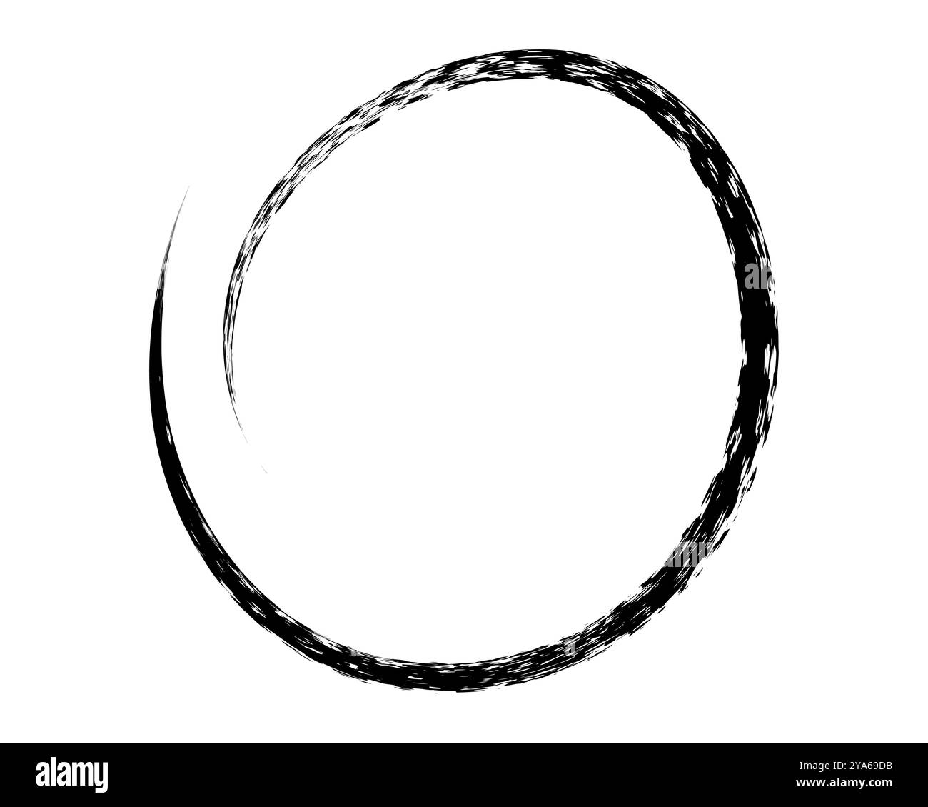 chalked circle frame grunge oval brush. underline and strikethrough ...