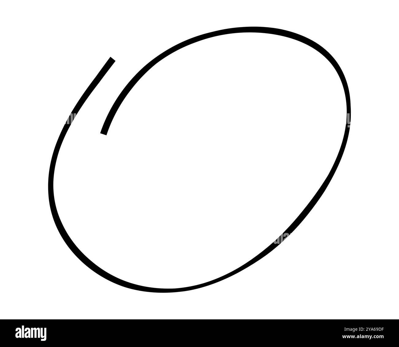 chalked circle frame grunge oval brush. underline and strikethrough ...