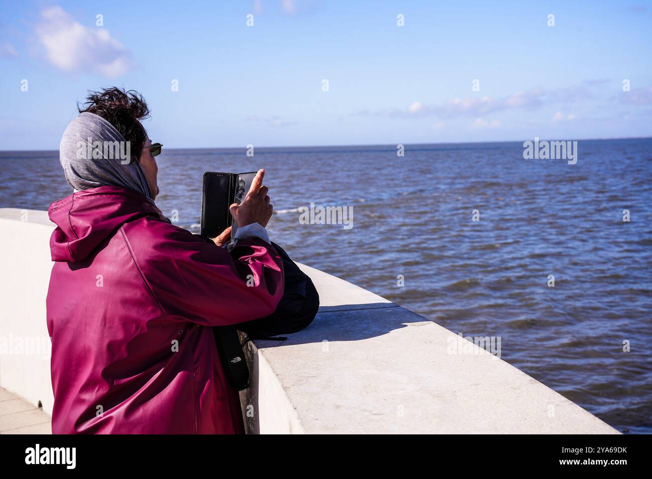 Norddeich, East Frisia, Germany. Scene on the German Wadden Sea in East ...