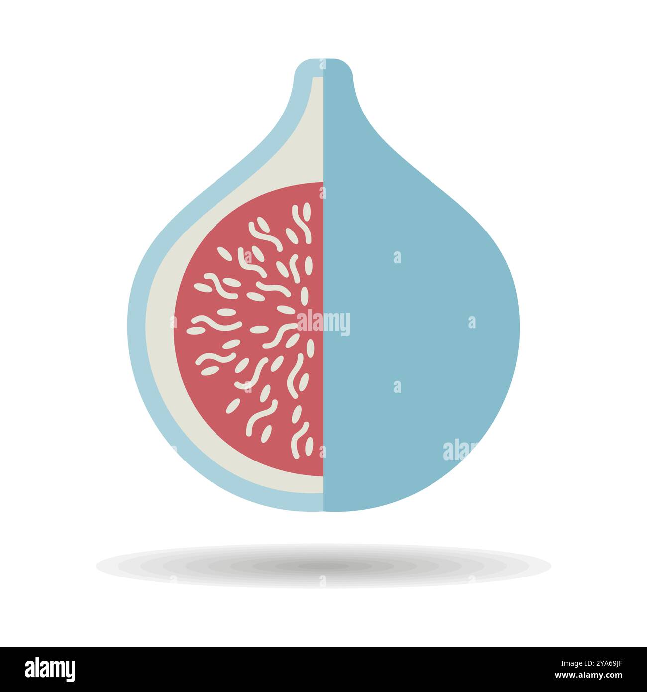 Fig tropical fruit vector icon. Graph symbol for food and drinks web ...