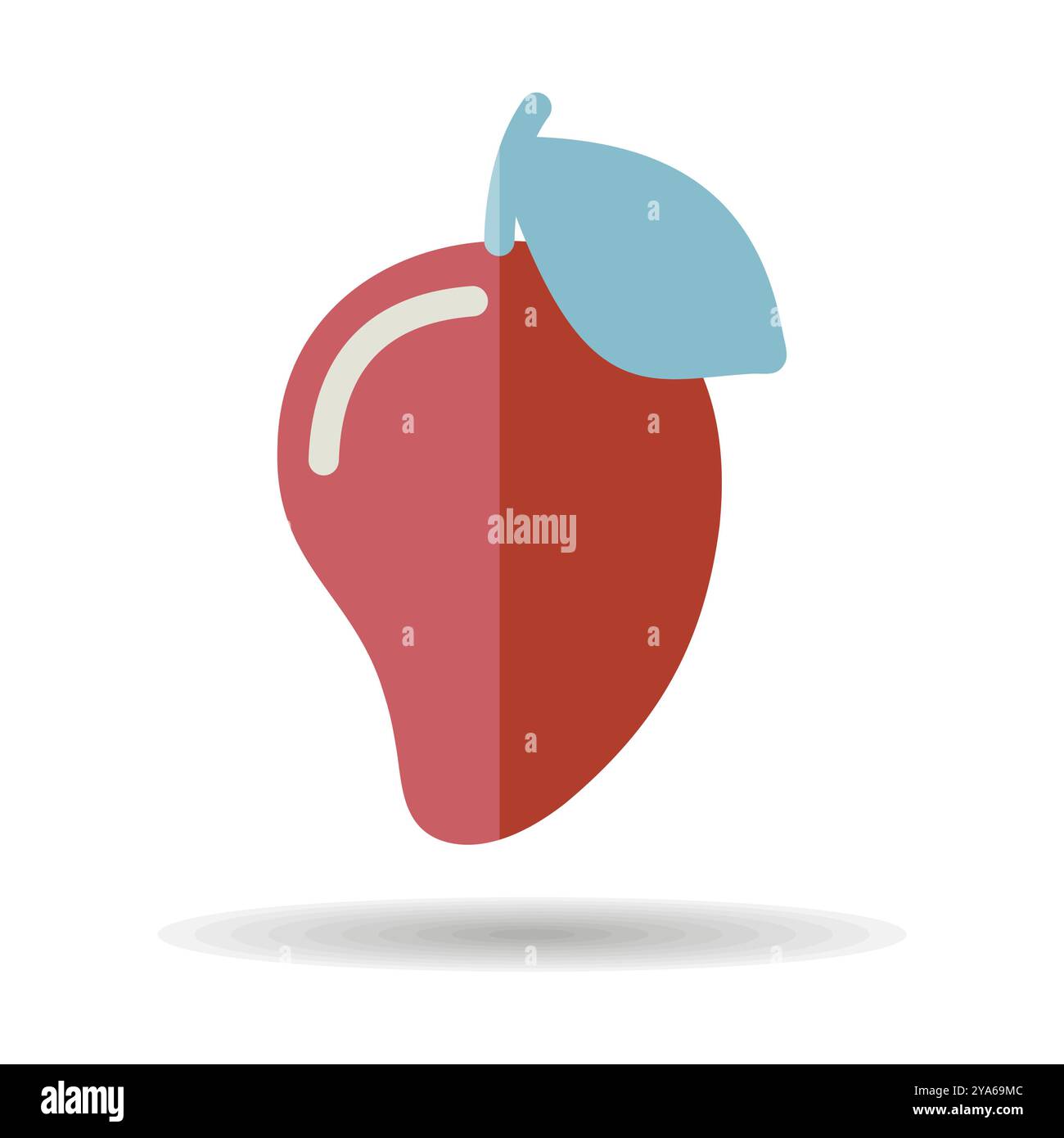 Mango tropical fruit vector icon. Graph symbol for food and drinks web ...