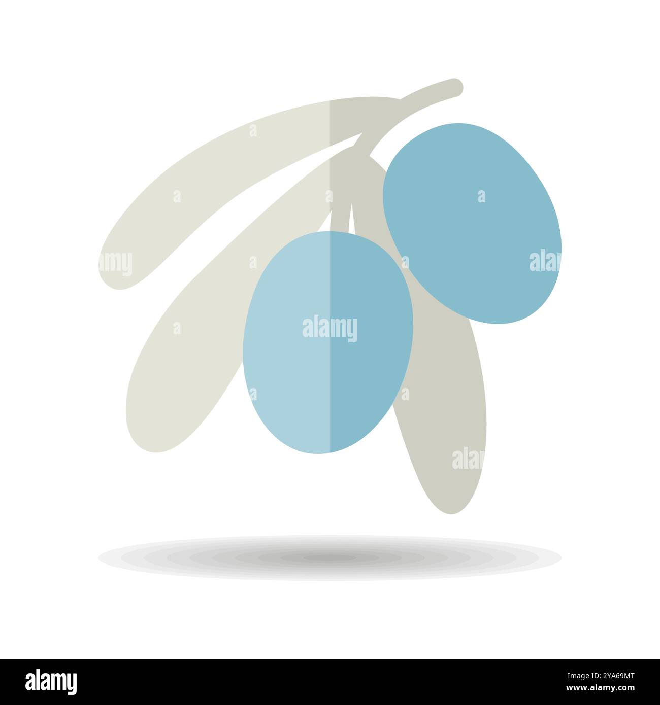 Olive branch, leaves and olives vector icon. Graph symbol for food and ...