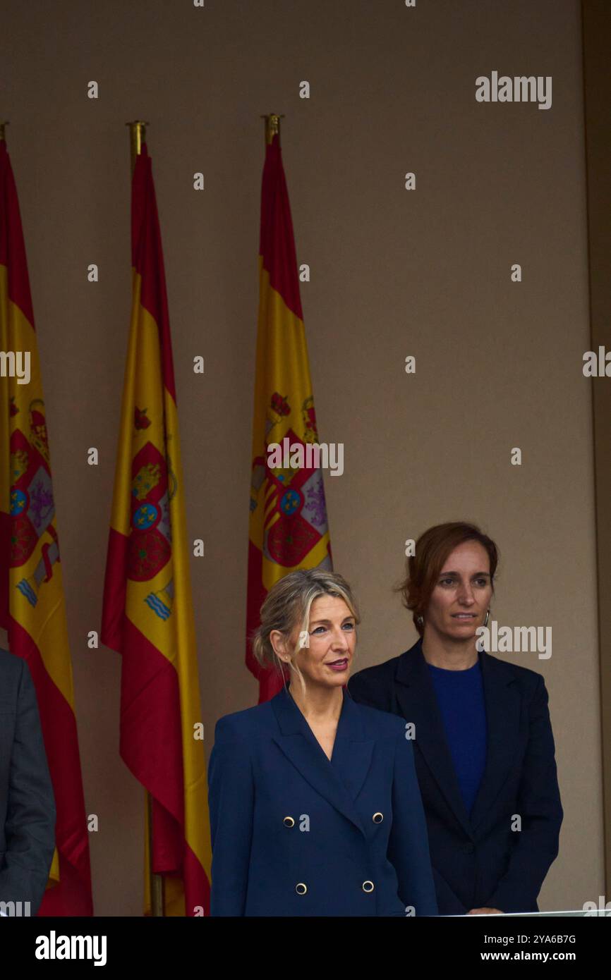Madrid, Madrid, Spain. 12th Oct, 2024. VicePresident, Yolanda Diaz ...
