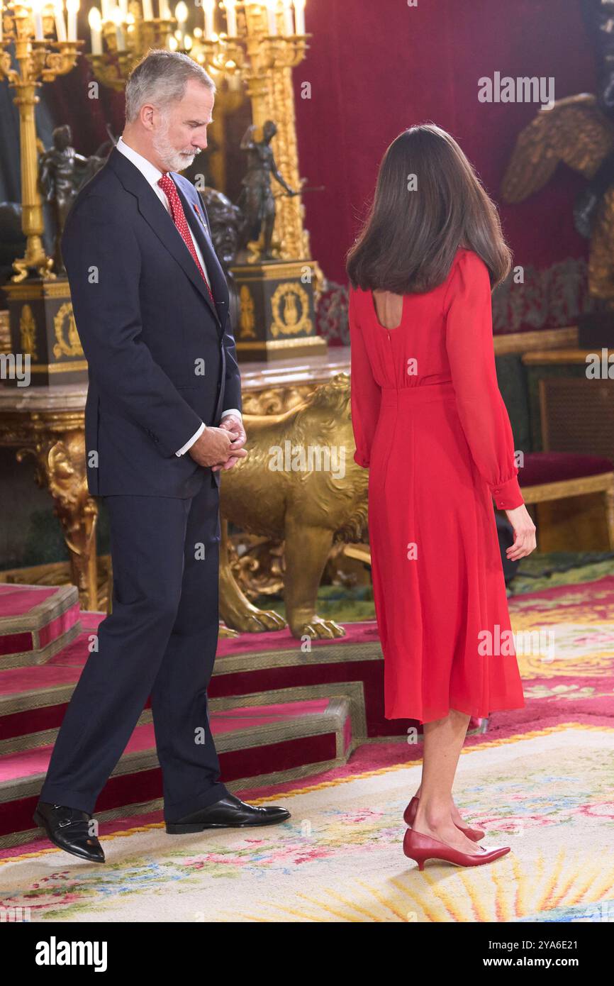 Madrid, Spain. 12th Oct, 2024. King Felipe VI of Spain, Queen Letizia ...