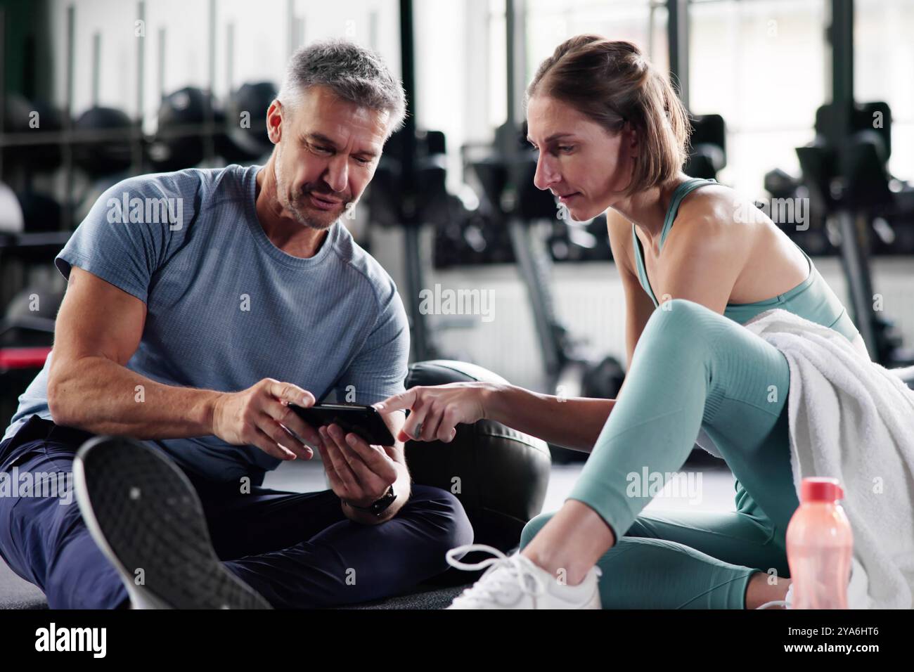 Fit couple after exercise hi-res stock photography and images - Alamy