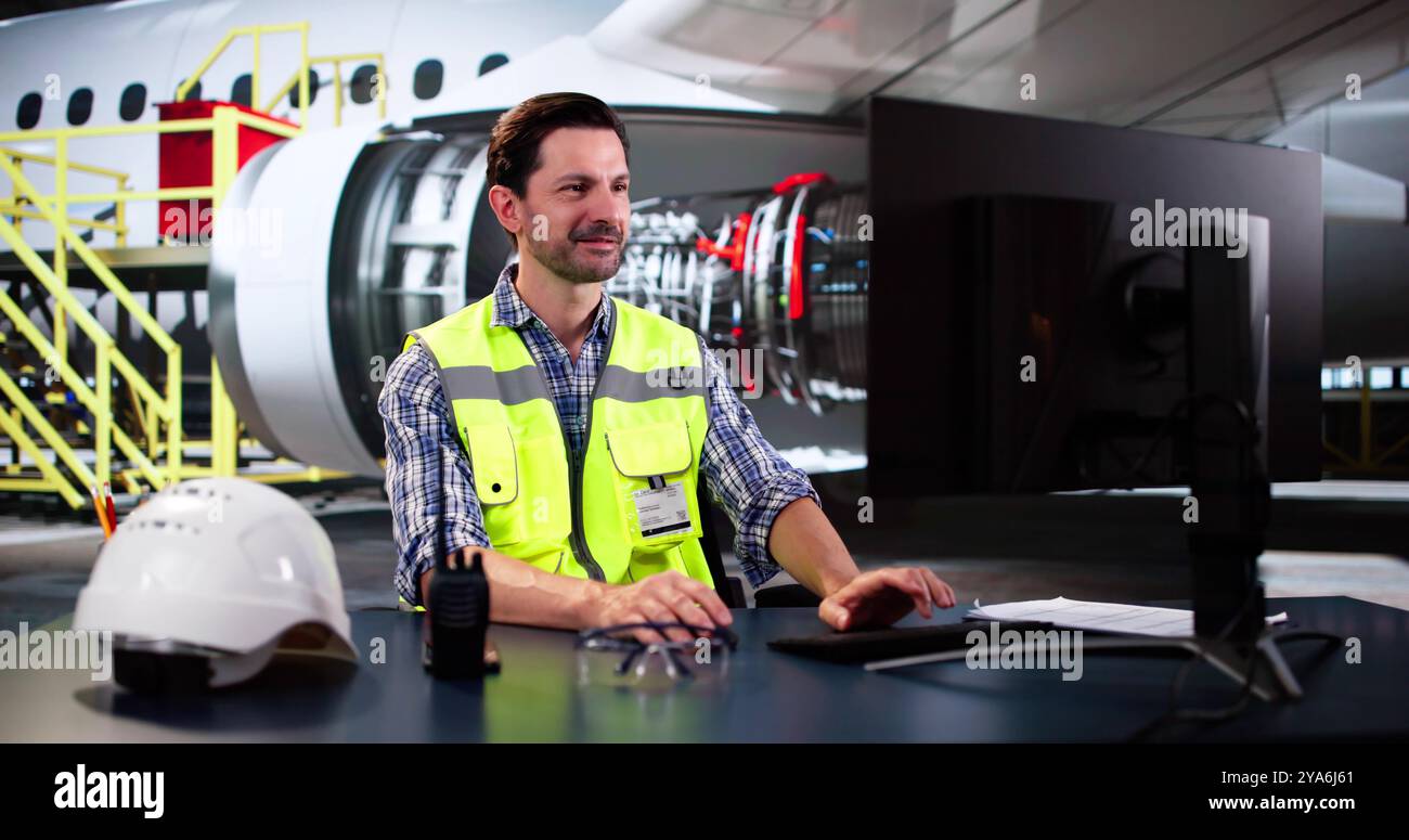 Working on airplane engine man hi-res stock photography and images - Alamy