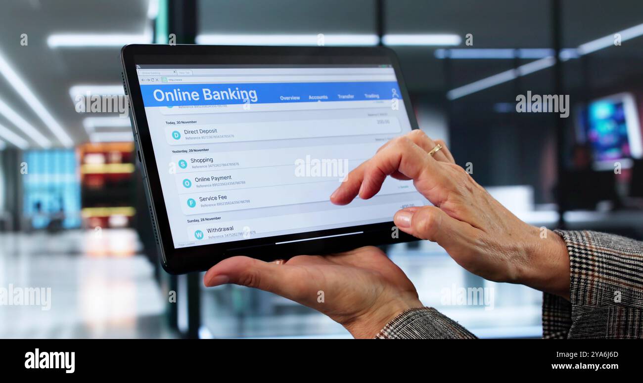Electronic Bank Balance Statement And Transfer Using Internet Stock ...