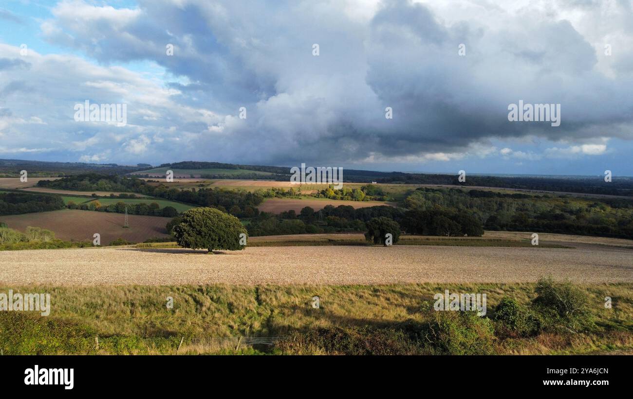 Aerial shots of Halnaker windmill, Halnaker, Chichester, West Susses, U ...