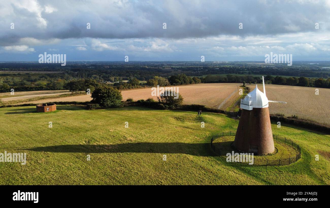 Aerial shots of Halnaker windmill, Halnaker, Chichester, West Susses, U ...