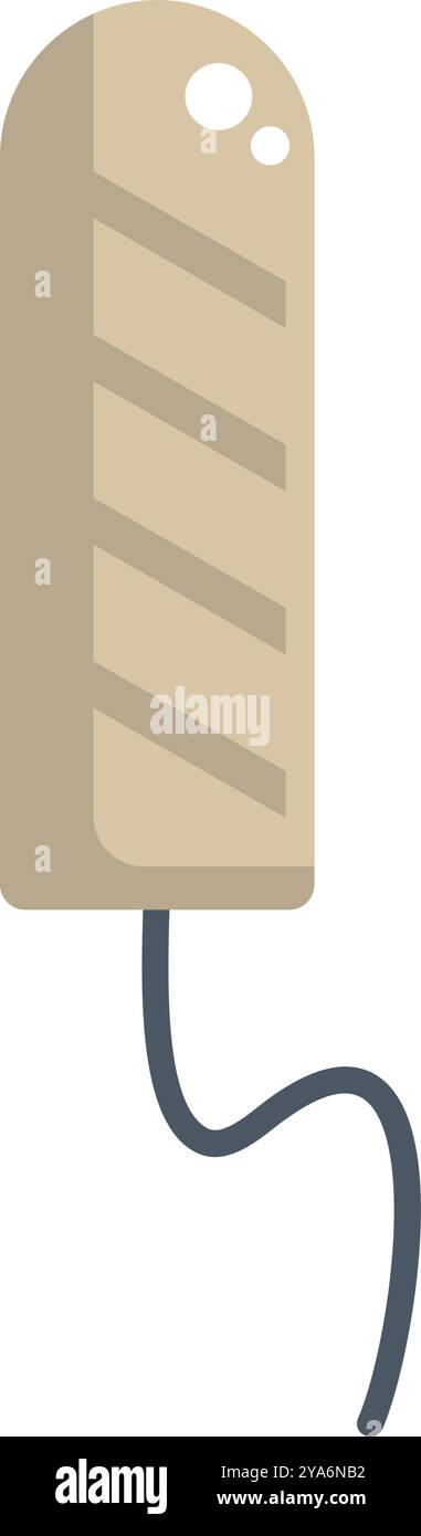 Simple flat design of a hygienic tampon with a string, essential for ...
