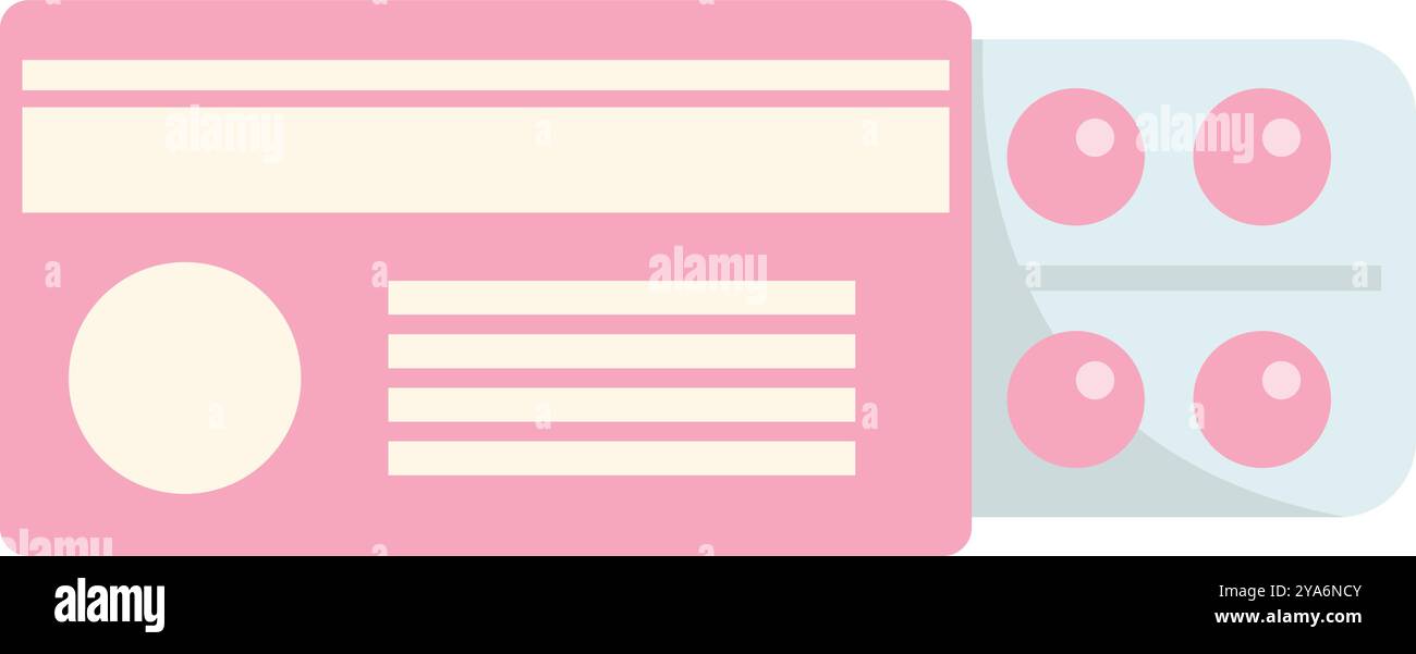 Close up pink color blister Stock Vector Images - Alamy