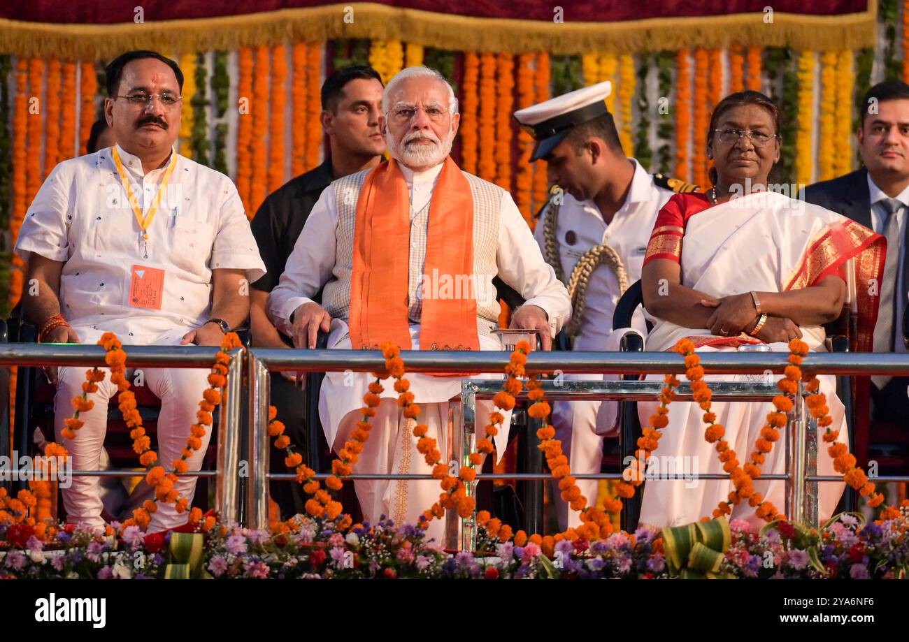 NEW DELHI, INDIA - OCTOBER 12: President Droupadi Murmu, Prime Minister ...