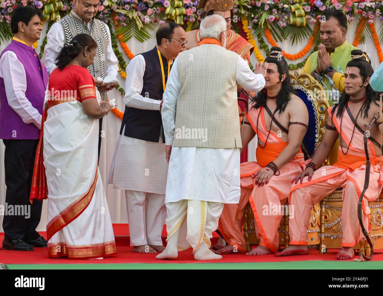 NEW DELHI, INDIA - OCTOBER 12: Prime Minister Narendra Modi performs ...