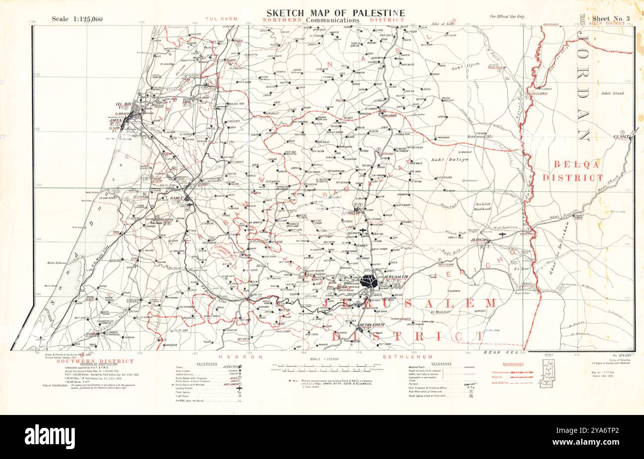 Sheet 3. Sketch map of Palestine including Jerusalem. Communications ...