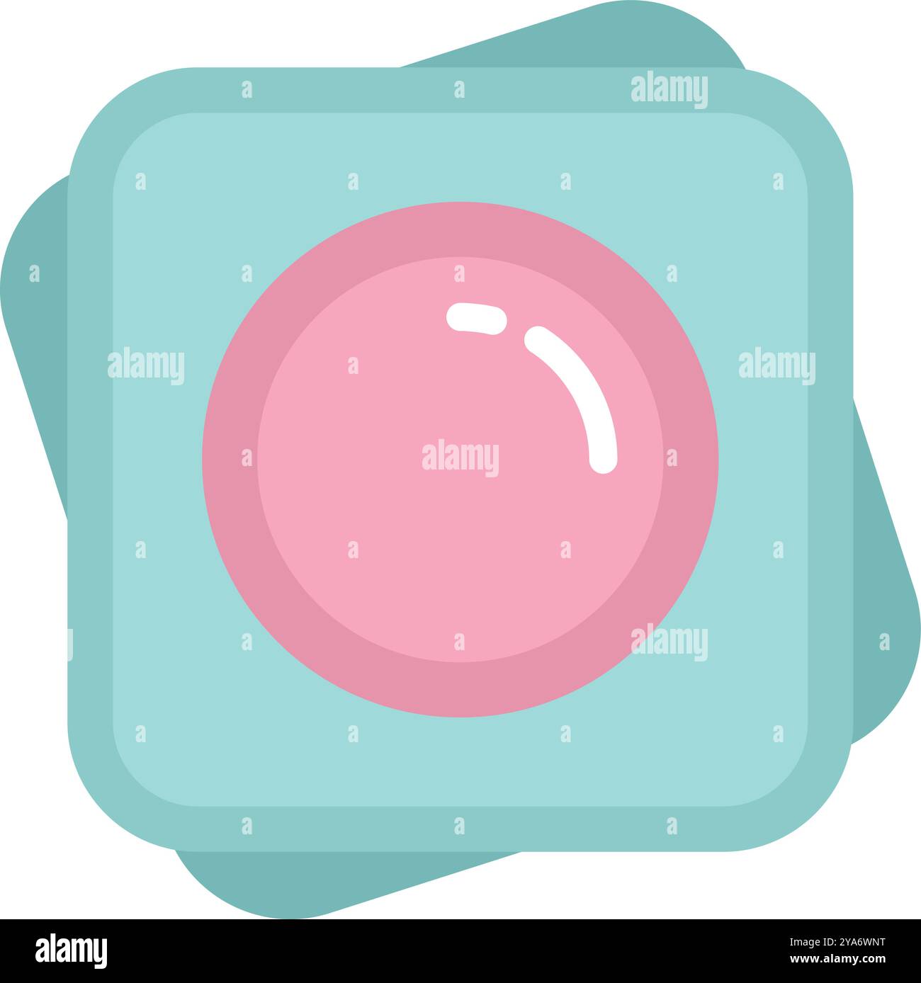 Pink chewing gum bubble gum pack icon flat design vector illustration ...