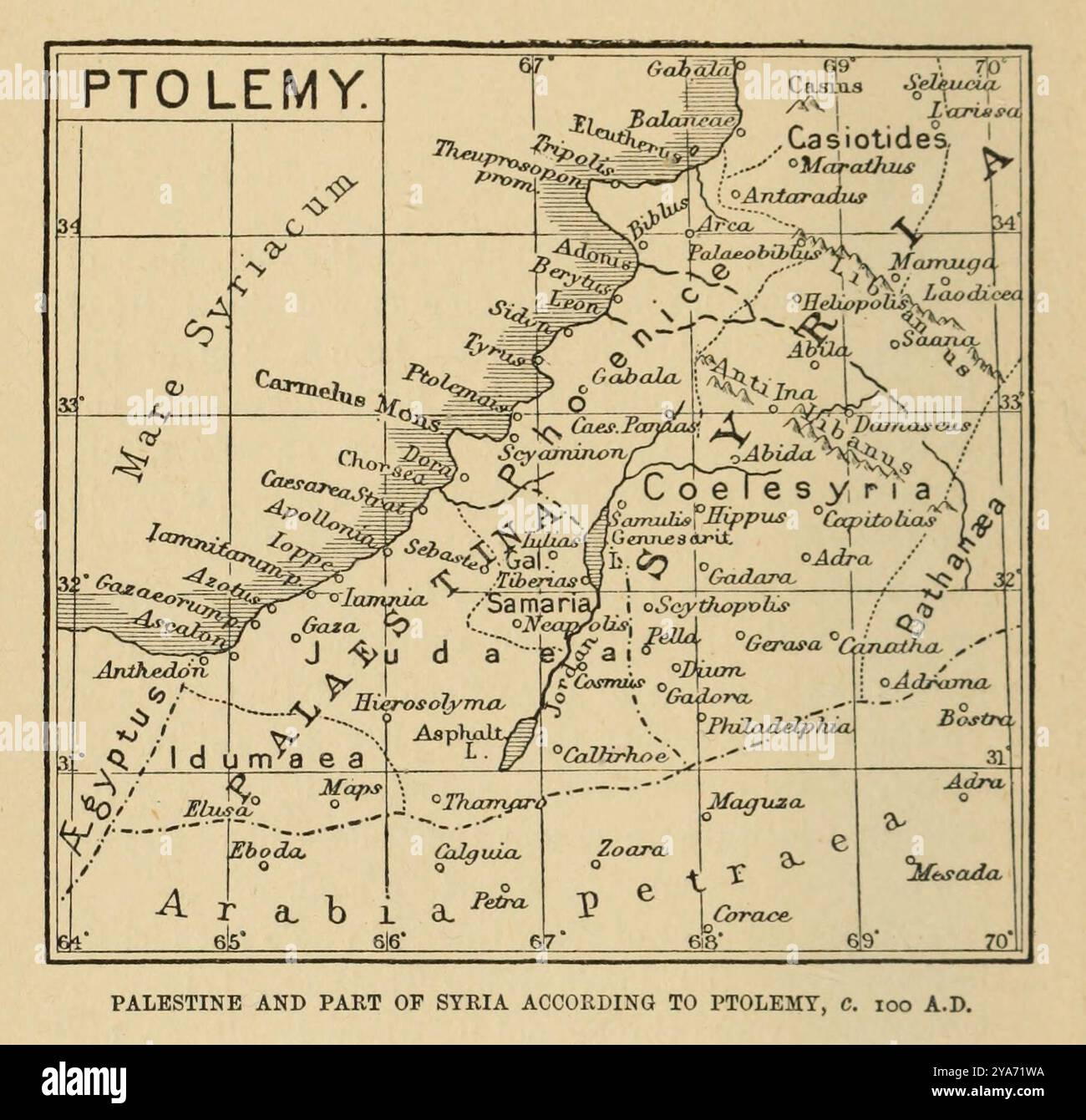 Palestine, taken from 1889 book by Conder, C. R. (Claude Reignier ...