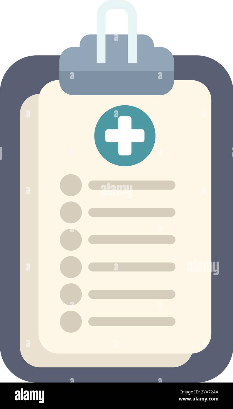 Medical clipboard showing checklist, document for healthcare and ...